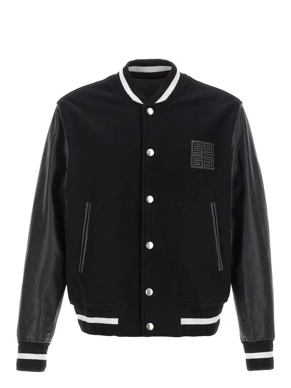 Givenchy Wool Leather Jacket - Black