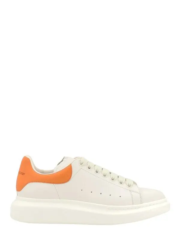 Alexander McQueen Lace-up Trainers - White/orange