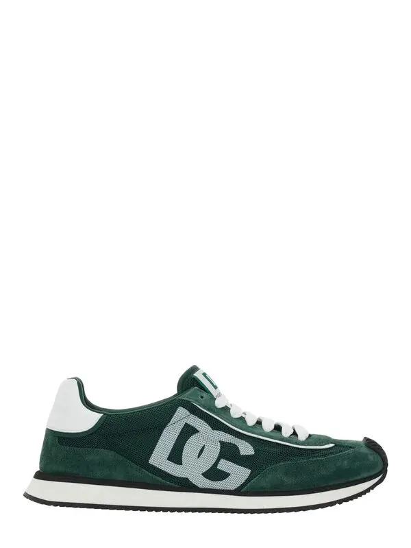 Dolce & Gabbana Low-top Sneakers With Logo Detailing - Green