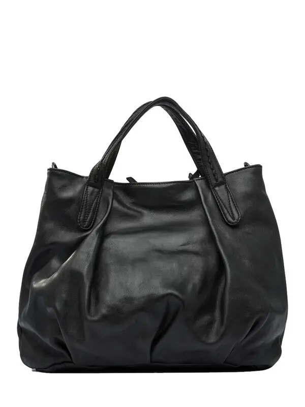 GIANCARLO NEVOLA Medium Leather Shoulder Bag - Black