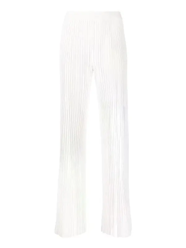 MRZ Ribbed Knitted Trousers - White