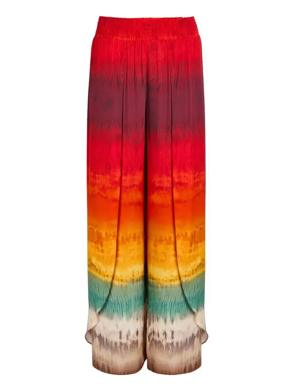 Alice + Olivia Larissa Printed Wide-leg Trousers - Multicoloured