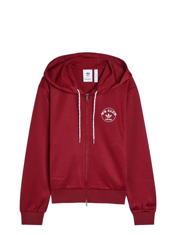 WALES BONNER Adidas X Hooded Jersey Sweatshirt - Burgundy
