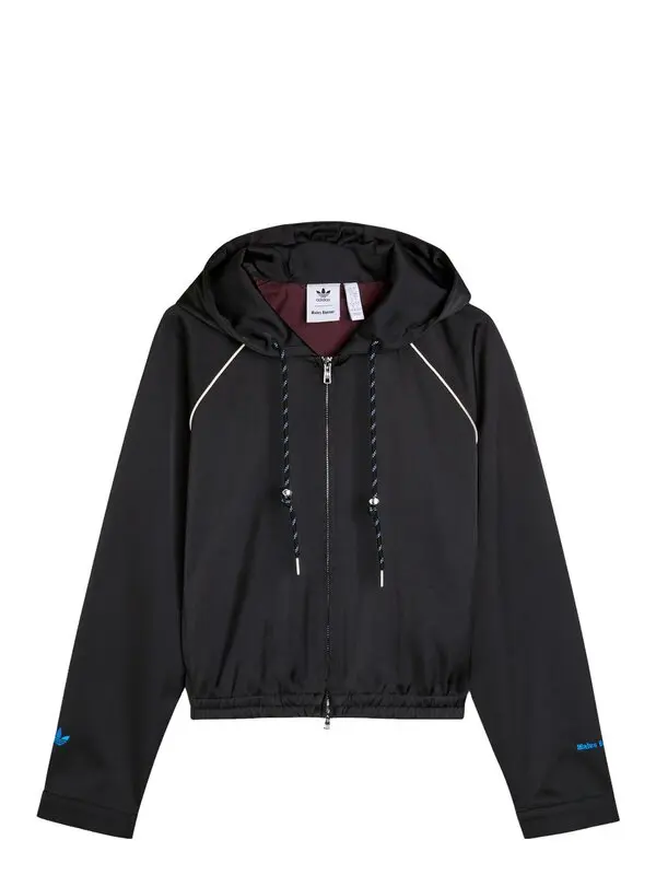 WALES BONNER Adidas X Hooded Satin Jacket - Black