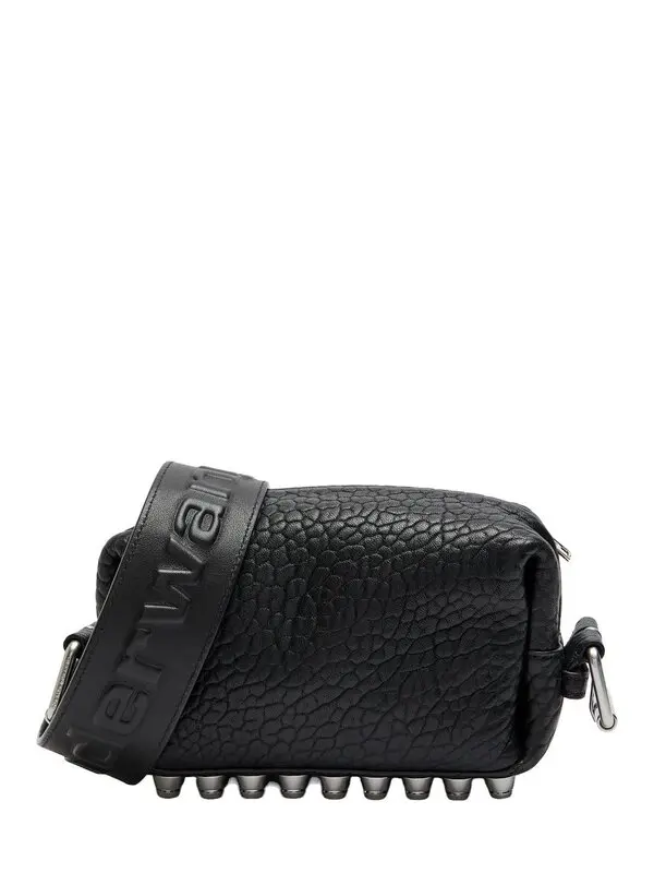 Alexander Wang Rocco Crocodile-effect Leather Shoulder Bag - Black