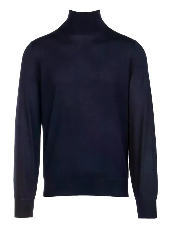 Brunello Cucinelli Roll-neck Wool Sweater - Blue