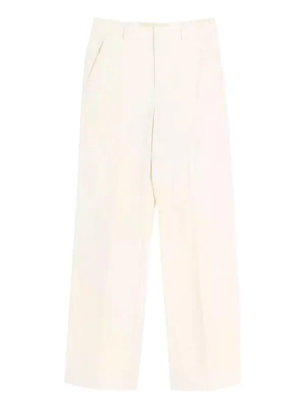Valentino Garavani Cuffed Cotton Trousers - Neutrals