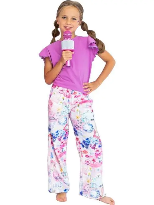 PREPPY GOOSE Printed Plush Lounge Pants - Multicolor
