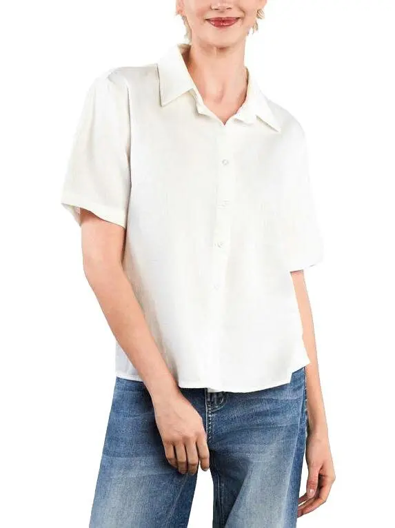 HINT OF BLU Button-up Shirt - Fresh Cream