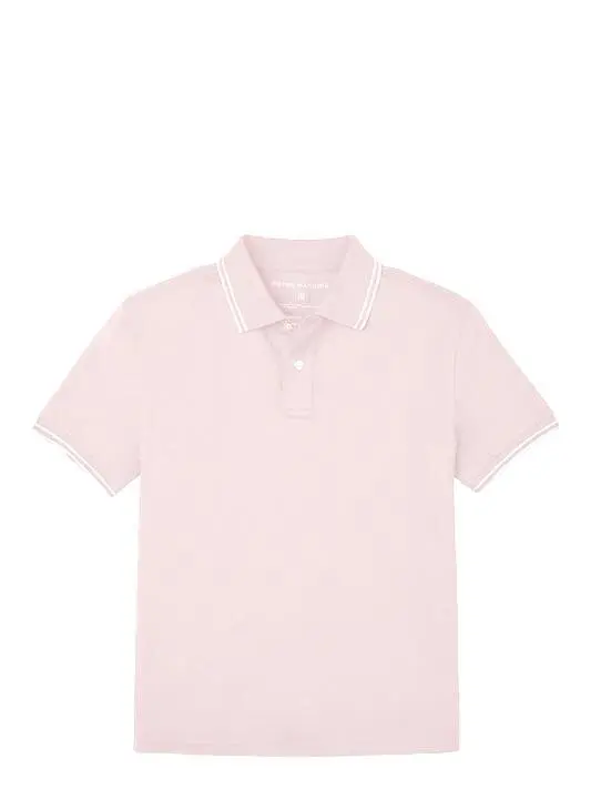 PETER MANNING NYC James Polo Shirt - Pale Pink Tipped