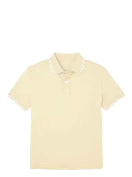 PETER MANNING NYC James Polo Shirt - Pale Yellow Tipped