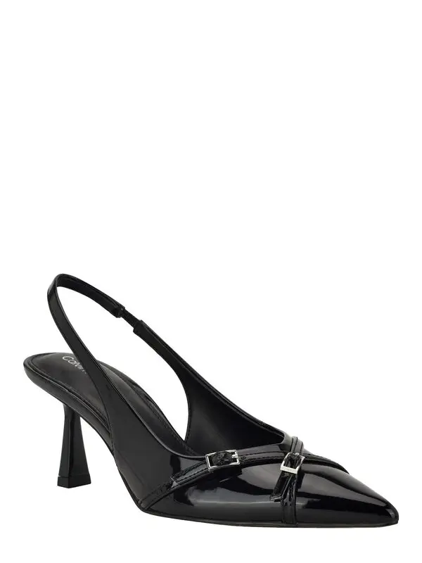Calvin Klein Pointed Toe Slingback Pumps - Black