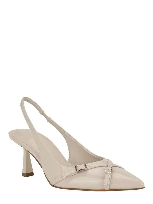 Calvin Klein Pointed Toe Slingback Pumps - Ivory