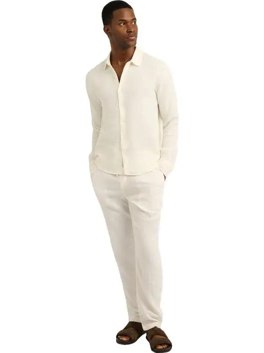 Onia Cotton Gauze Long Sleeve Shirt - White