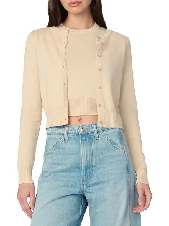 Joe's Jeans The Dani Crop Cotton Blend Cardigan - Sand