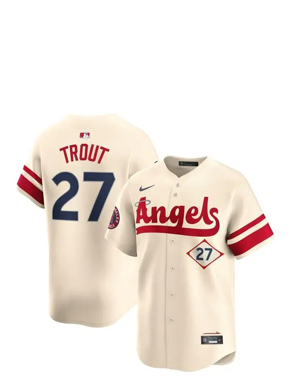 Nike Mike Trout Los Angeles Angels City Connect Limited Jersey - Natural