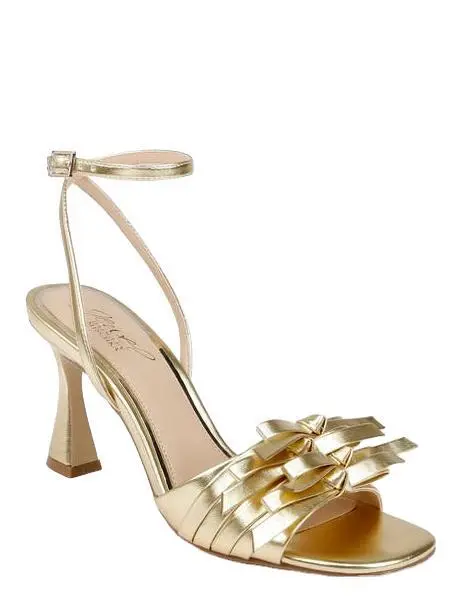Badgley Mischka Flory Ankle Strap Sandal - Gold Metallic