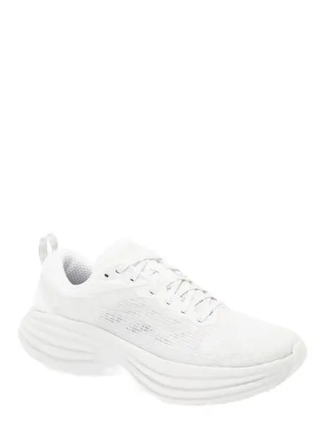 HOKA® Bondi Caged Sneakers - White / Cosmic Grey