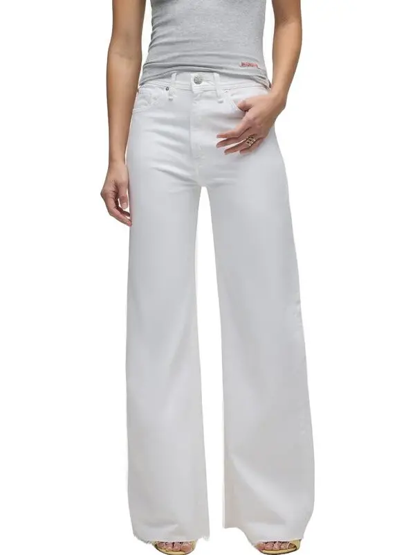 Hudson Jeans Jodie High Rise Wide Leg Jeans - White