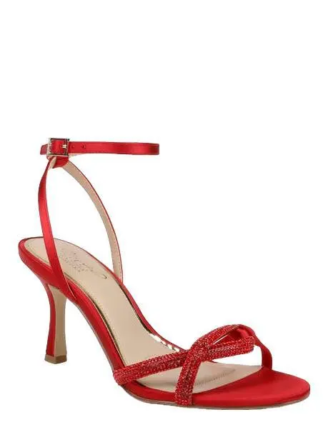 Badgley Mischka Fiji Ankle Strap Sandal - Red Satin