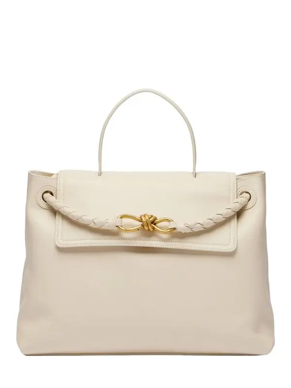 Bottega Veneta Ciao Ciao Medium Leather Tote Bag - White