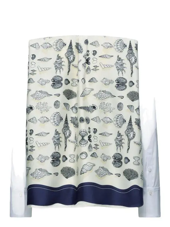 CALLAS MILANO Sirene Scarf Back Shirt - White