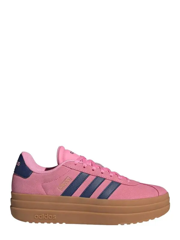 Adidas Vl Court Bold Sneakers - Bliss Pink/dark Blue/gold Metallic