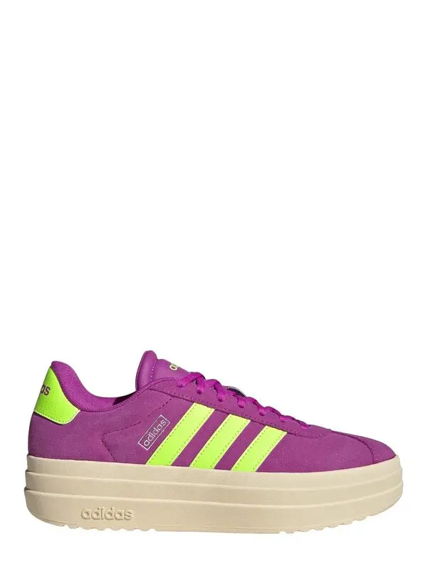 Adidas Vl Court Bold Sneakers - Flash Pink/lucid Lemon/silver Metallic