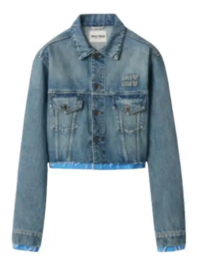 Miu Miu Cropped Jacket - Denim
