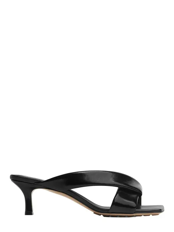 Bottega Veneta Riva Kitten-heel Mule - Black
