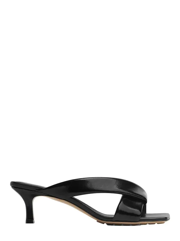 Bottega Veneta Riva Kitten-heel Mule - Black