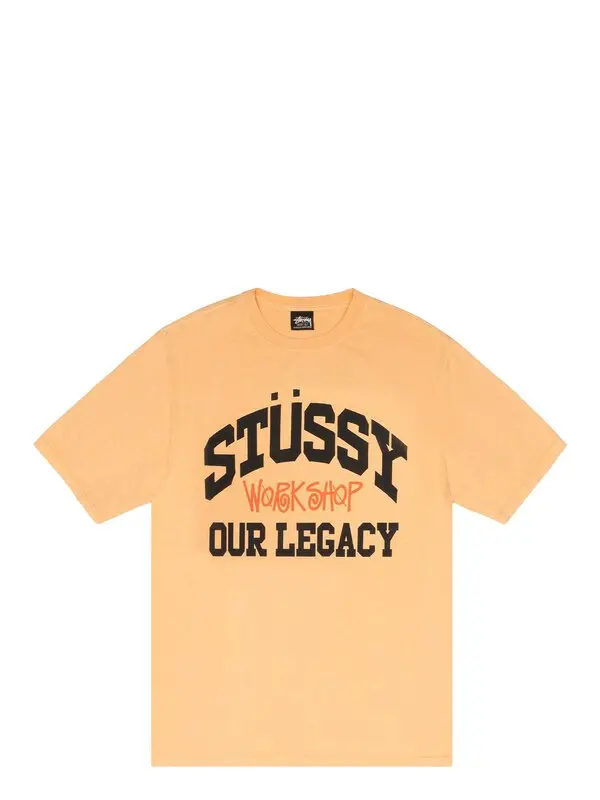 StÜssy X Our Legacy Work Shop Collegiate Tee - Yellow