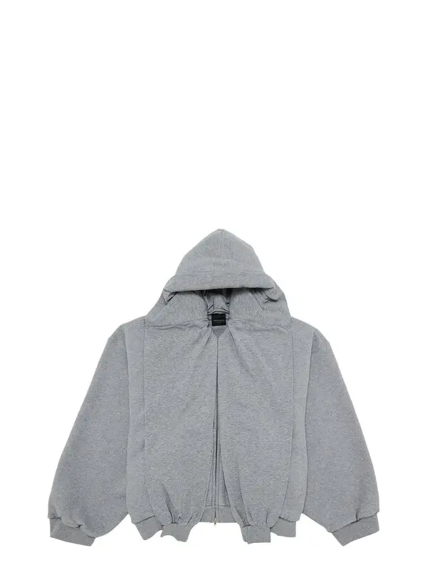 Balenciaga Incognito Full Zip Hoodie - Grey