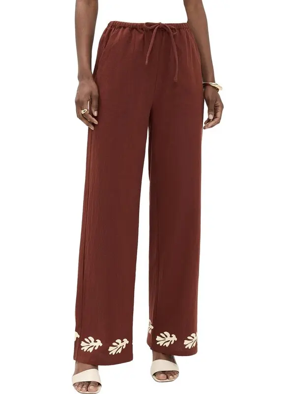 SEVEN WONDERS Amalia Pants - Chocolate/sand