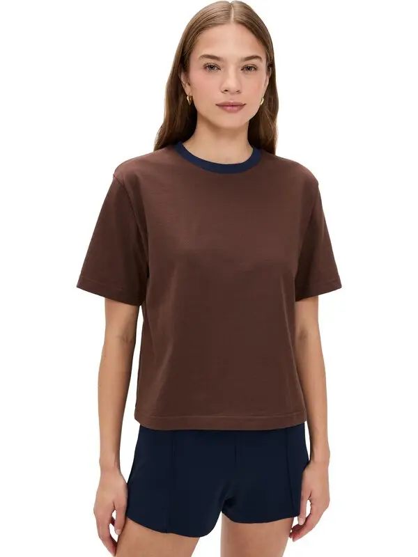 LE BOP Rory Ringer Tee - Chocolate