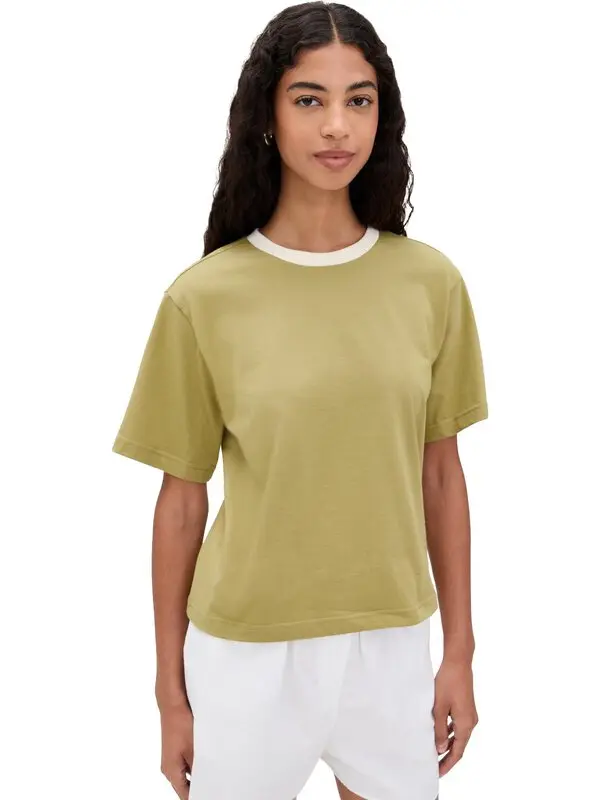 LE BOP Rory Ringer Tee - Olive Green