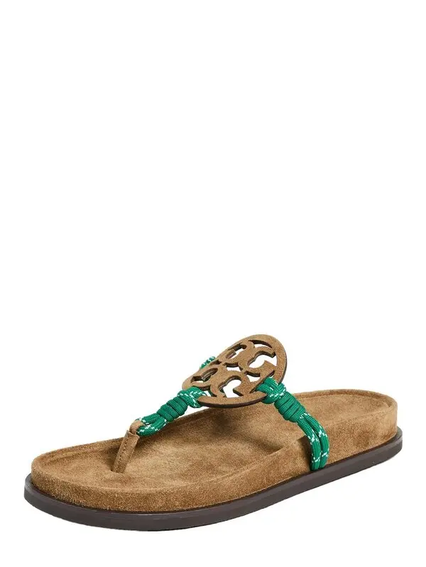 Tory Burch Miller Rope Cloud Sandals - Alce/green Multi