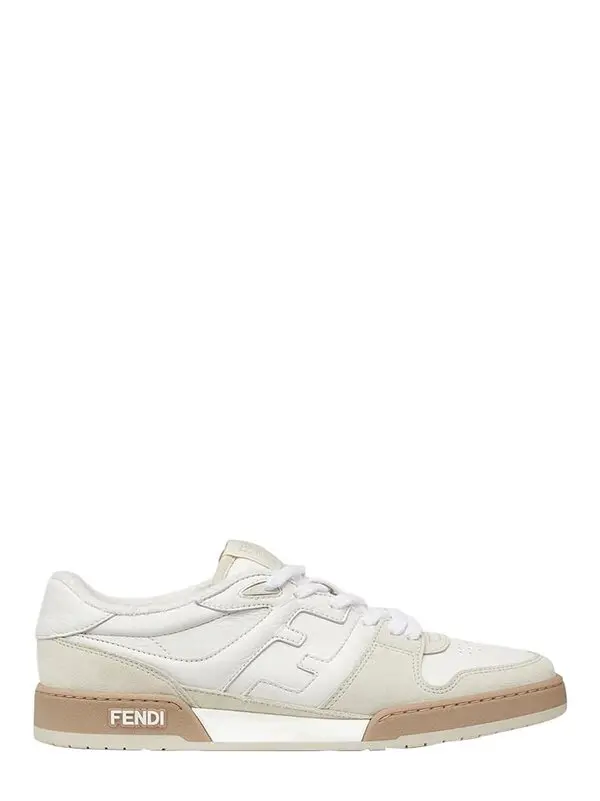 Fendi Match Leather Low-top Sneakers - Ice