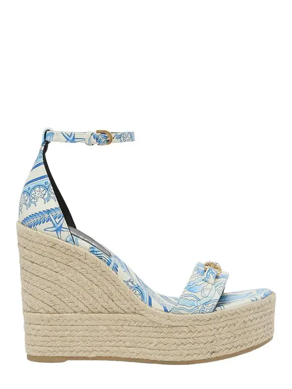 Versace Medusa Calfskin Leather Espadrilles - 5k65v-eggshell-bright Blue-versace Gold