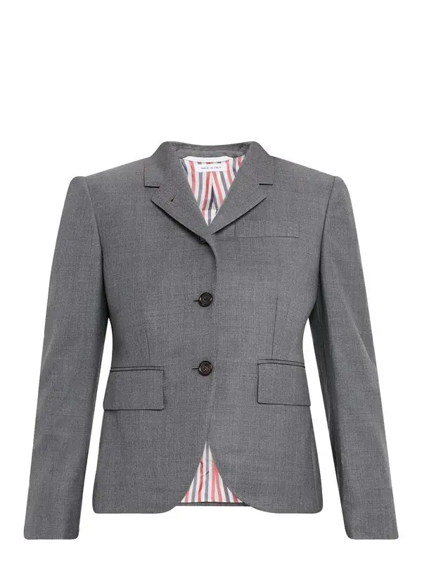 Thom Browne High-armhole Single-breasted Twill Sport Coat - Med Grey