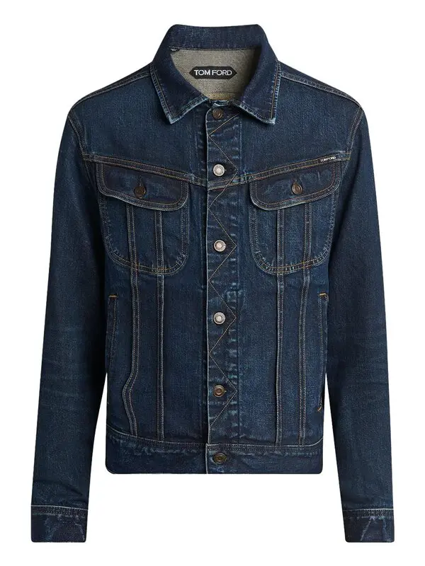 TOM FORD Denim Icon Twill Jacket - Deep Indigo
