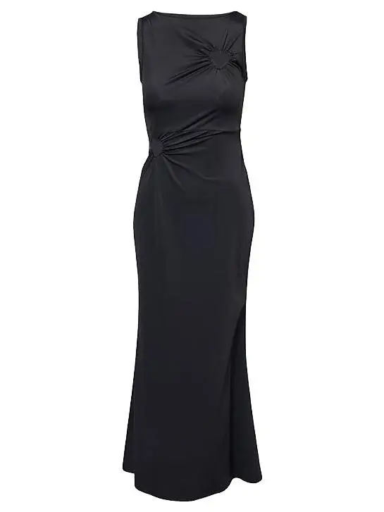 AMY LYNN Harlie Cut-out Heart Woven Maxi Dress - Black