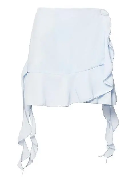 AMY LYNN Teresa Ruffle Chiffon Mini Skirt - Blue