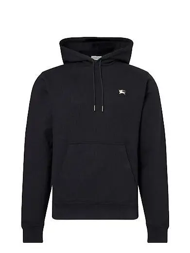 Burberry Brand-print Cotton-jersey Hoody - Black