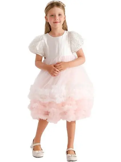MIMI TUTU Gem Teacup Dress - White