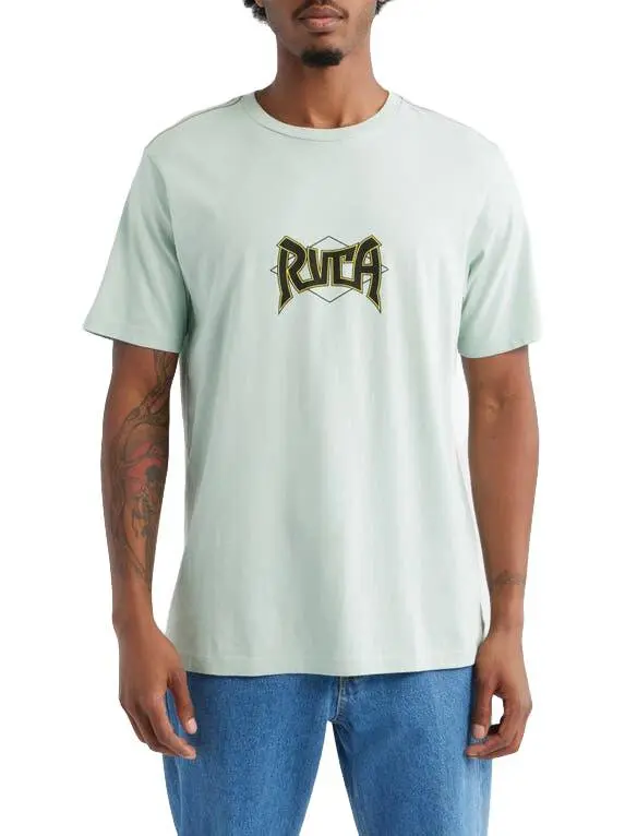 Rvca Griptape Short Sleeve Graphic T-shirt - Blue Haze