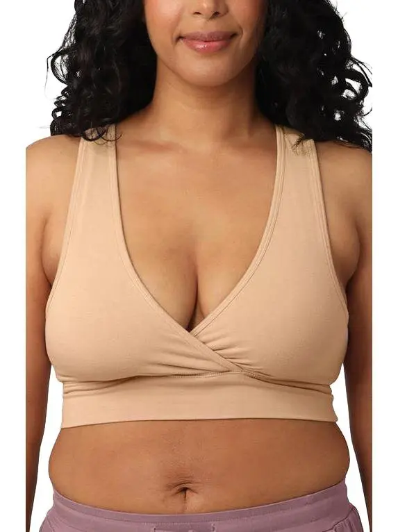 KINDRED BRAVELY French Terry Racerback Nursing & Sleep Brafits Sizes 30b-46d - Beige