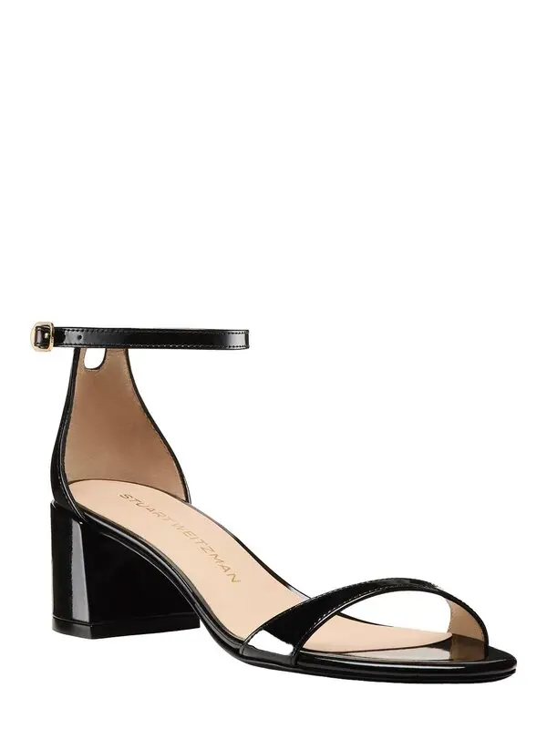 STUART WEITZMAN Nudist Block Heel Sandal - Black