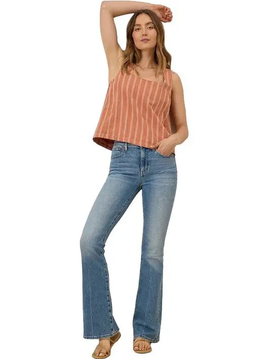 PACT Canopy Linen Square Neck Tank - Hermosa Stripe