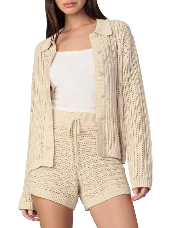 Joe's Jeans The Arlo Open Stitch Cardigan - Creme Brulee